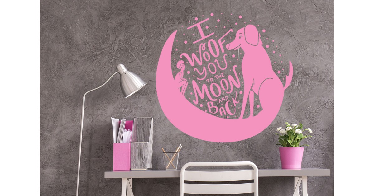 ΣΚΥΛΑΚΙ ΑΓΑΠΗΣ I WOOF YOU - ΑΥΤΟΚΟΛΛΗΤΟ ΤΟΙΧΟΥ