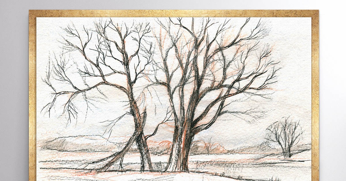 ΜΟΝΟΠΑΤΙ ΜΕ ΦΥΛΛΟΒΟΛΑ ΔΕΝΤΡΑ - ΠΙΝΑΚΑΣ ΚΑΜΒΑΣ