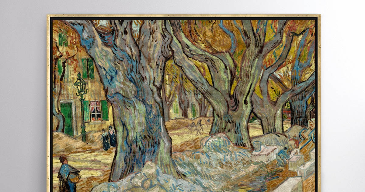 THE LARGE PLANE TREES - VAN GOGH - ΠΙΝΑΚΑΣ ΚΑΜΒΑΣ
