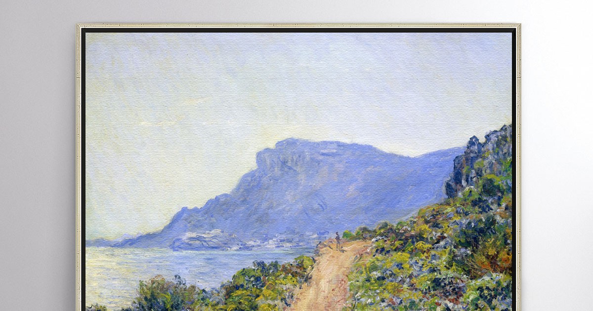 LA CORNICHE NEAR MONACO - CLAUDE MONET - ΠΙΝΑΚΑΣ ΚΑΜΒΑΣ