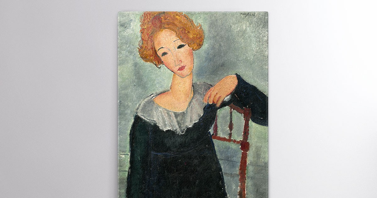 WOMAN WITH RED HAIR - MODIGLIANI - ΠΙΝΑΚΑΣ ΚΑΜΒΑΣ