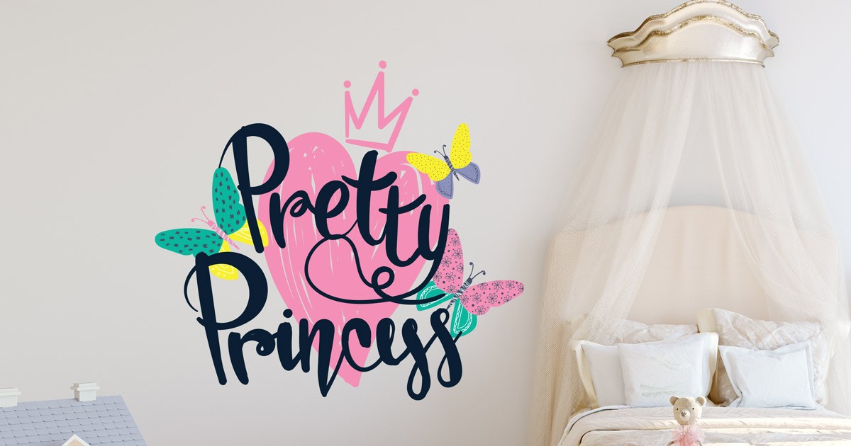 PRETTY PRINCESS - ΑΥΤΟΚΟΛΛΗΤΟ ΤΟΙΧΟΥ