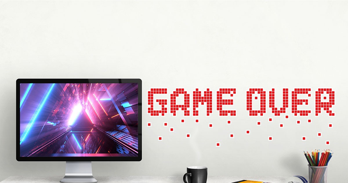 GAME OVER - ΑΥΤΟΚΟΛΛΗΤΟ ΤΟΙΧΟΥ