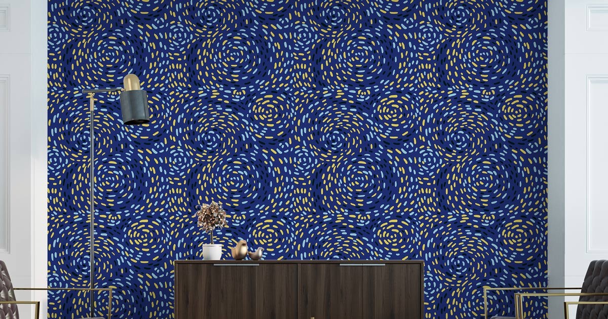 ΧΡΩΜΑΤΙΣΤΟΙ ΣΤΡΟΒΙΛΟΙ, ΜΠΛΕ - ΤΑΠΕΤΣΑΡΙΑ PATTERN